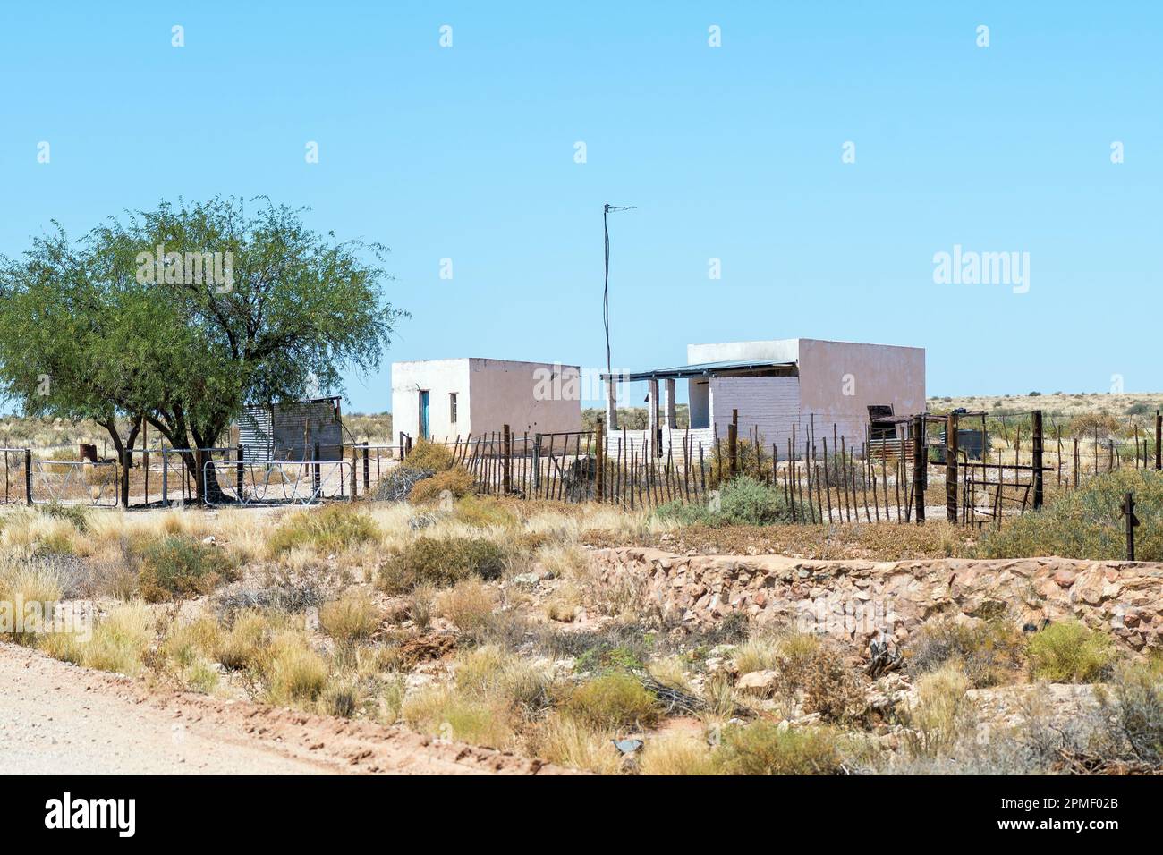Kenhardt, South Africa - Feb 28 2023: Farm worker houses between ...