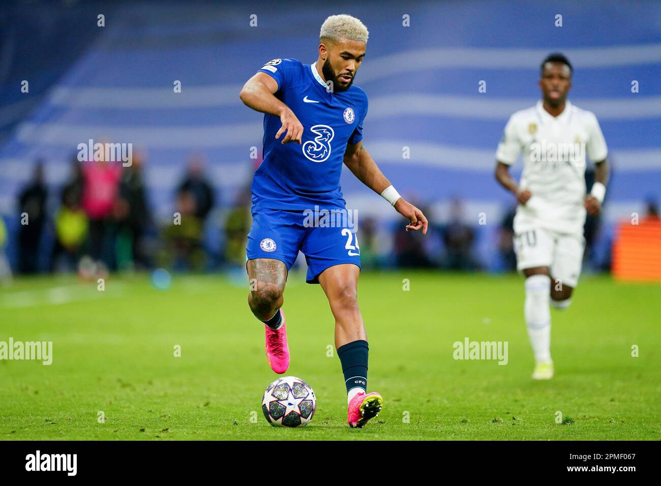 Madrid, Spain. 12/04/2023, Reece James of Chelsea FC during the UEFA ...