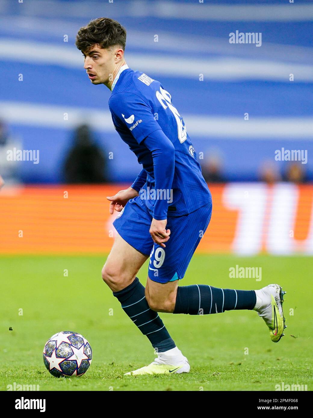 Madrid, Spain. 12/04/2023, Kai Havertz of Chelsea FC during the UEFA ...