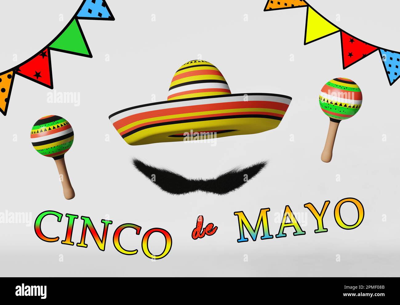 Cinco de Mayo holiday festival celebration Maracas mariachi music ...