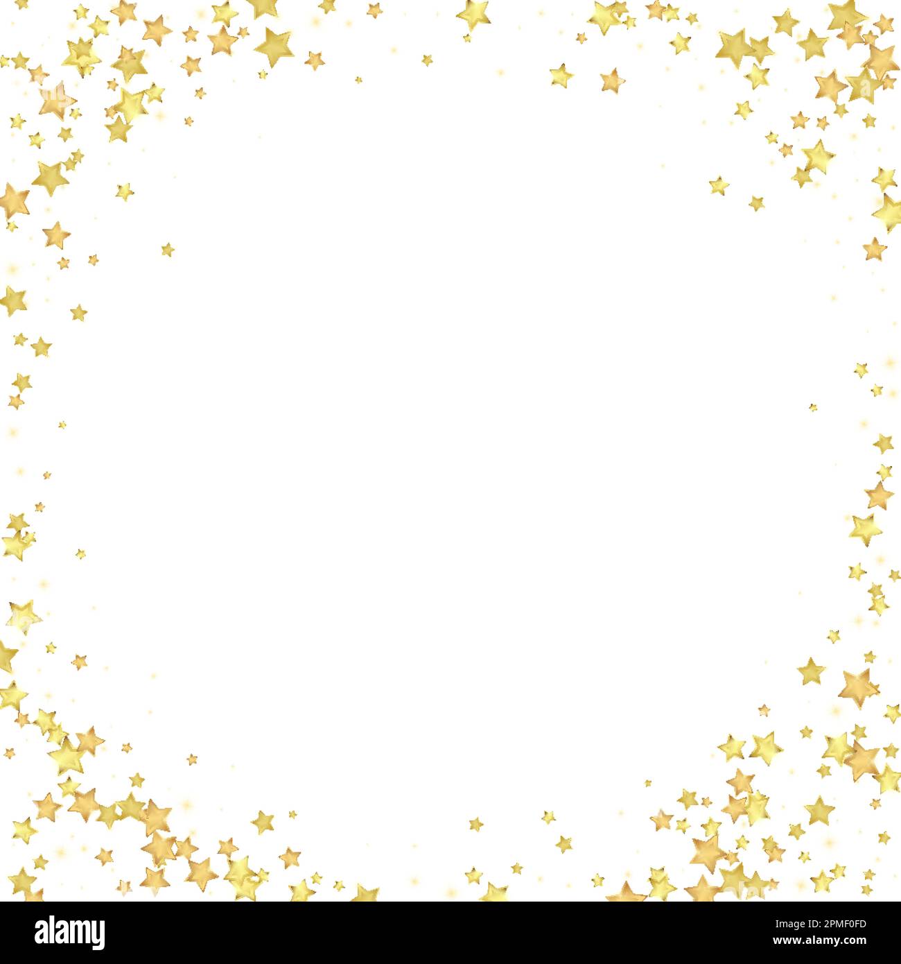 Magic stars vector overlay. Gold stars scattered around randomly ...