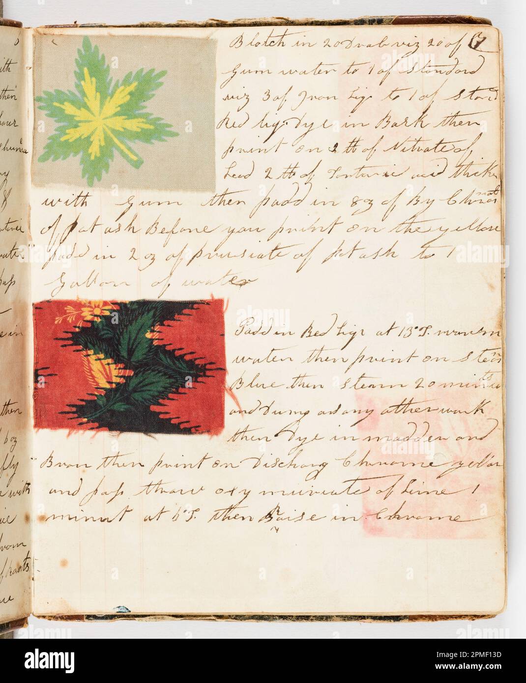 Dyer's Record Book (USA); Made by Edmund Barnes (English, n.d.); label ...