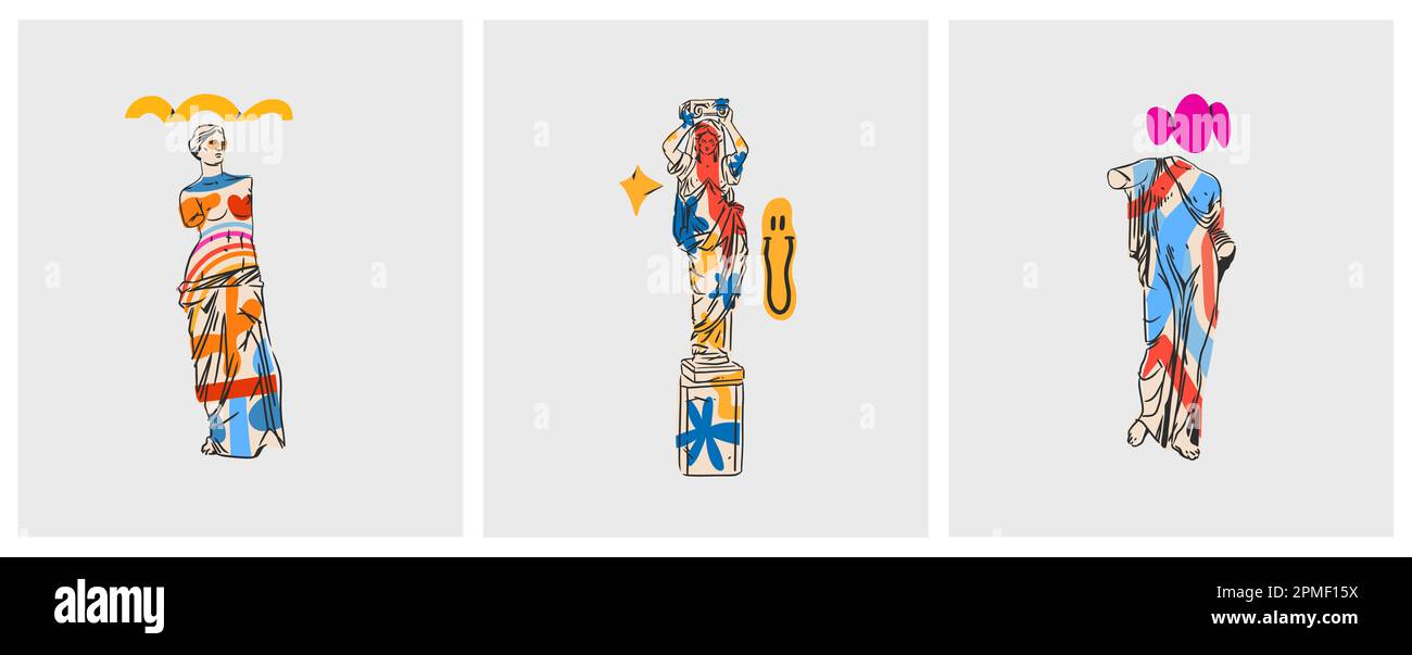 Hand drawn vector abstract outline,graphic,contemporary line greek ...