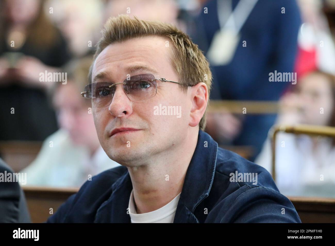 12.04.2023. Russia. Moscow. Artistic Director of the Moscow Provincial Theater, actor Sergei ...