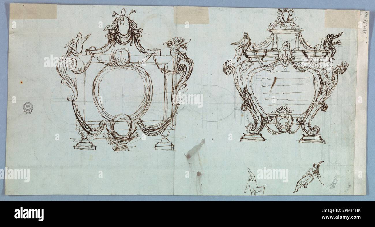 Drawing, Project for the Elevation of a Monstrance; Designed by Luigi ...
