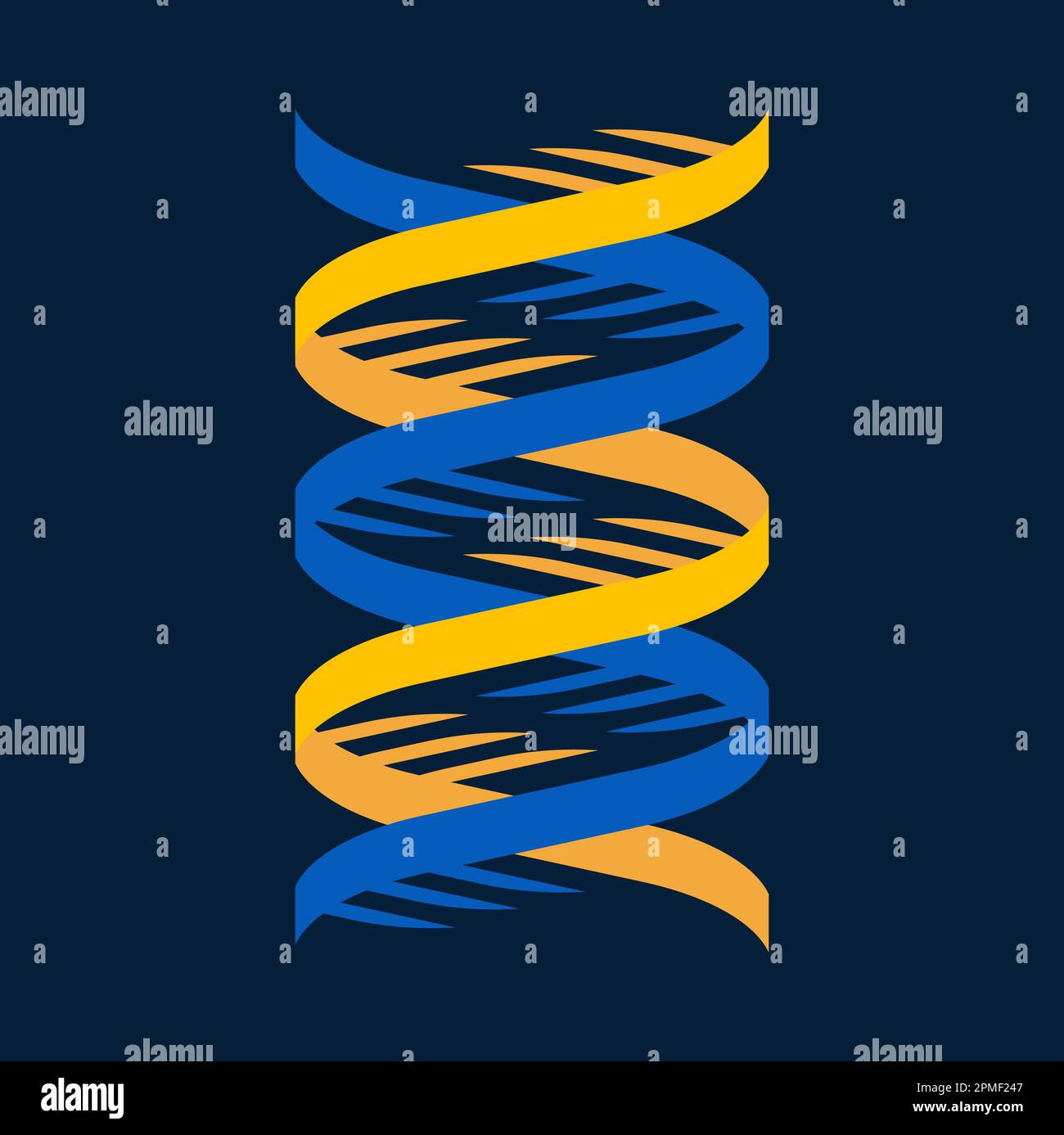 DNA helix structure isolated cartoon spiral human gene, helical structure, mutation of atom ...