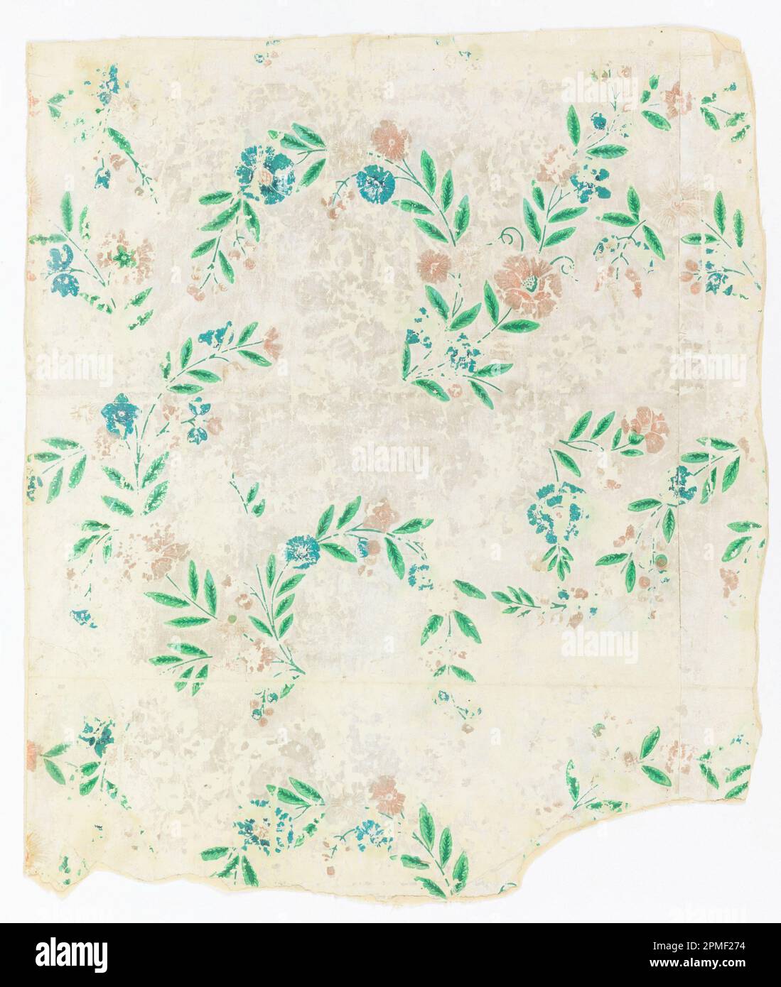 Sidewall (possibly France); block-printed; 61 x 53 cm (24 x 20 7/8 in ...