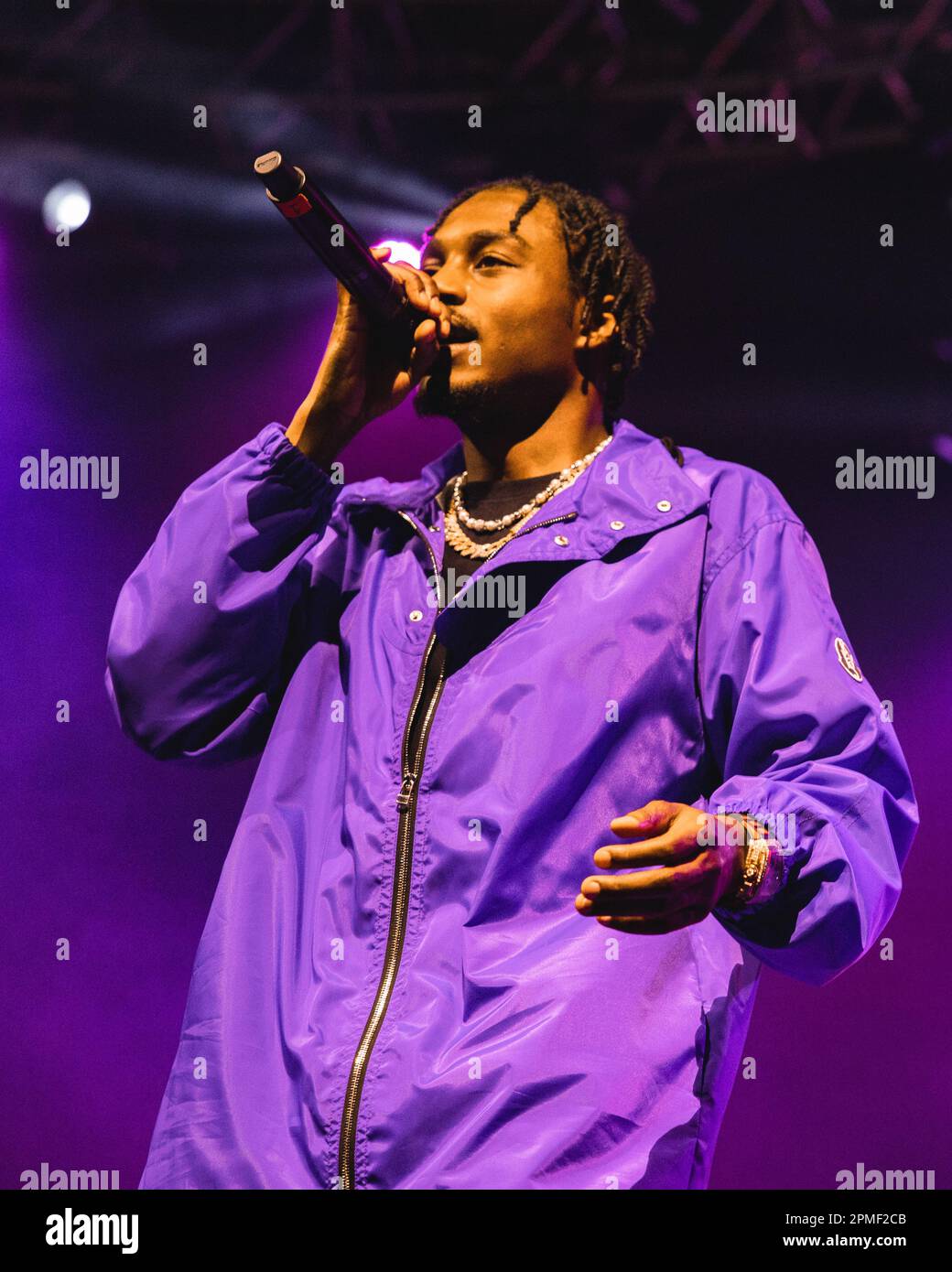 Milan, Italy, 12th Apr 2023. American rapper Lil Tjay performs live at ...