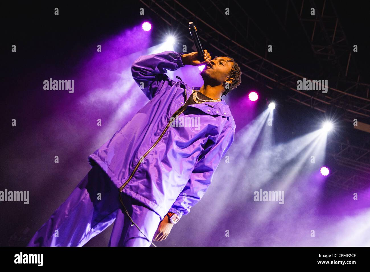 Milan, Italy, 12th Apr 2023. American rapper Lil Tjay performs live at ...