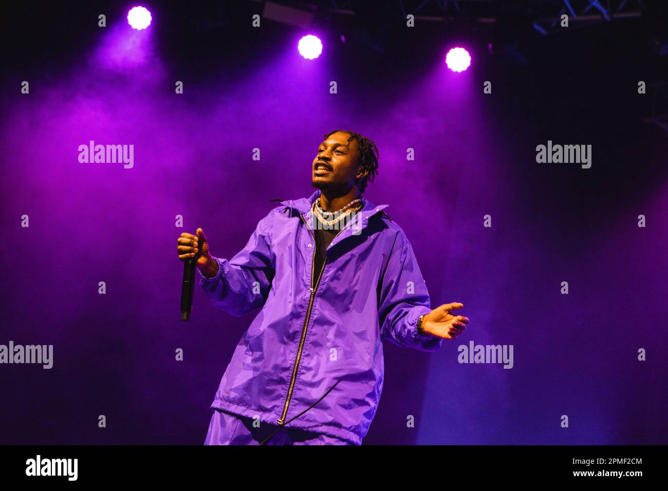 Milan, Italy, 12th Apr 2023. American rapper Lil Tjay performs live at ...