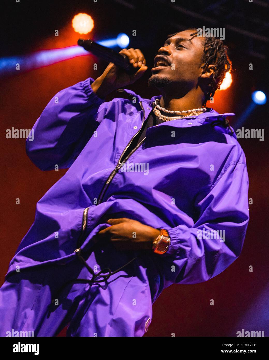 Milan, Italy, 12th Apr 2023. American rapper Lil Tjay performs live at ...