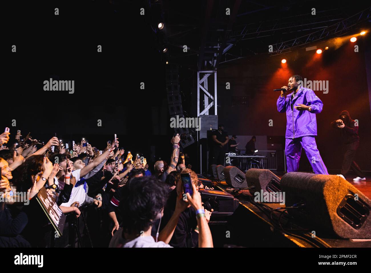 Milan, Italy, 12th Apr 2023. American rapper Lil Tjay performs live at ...