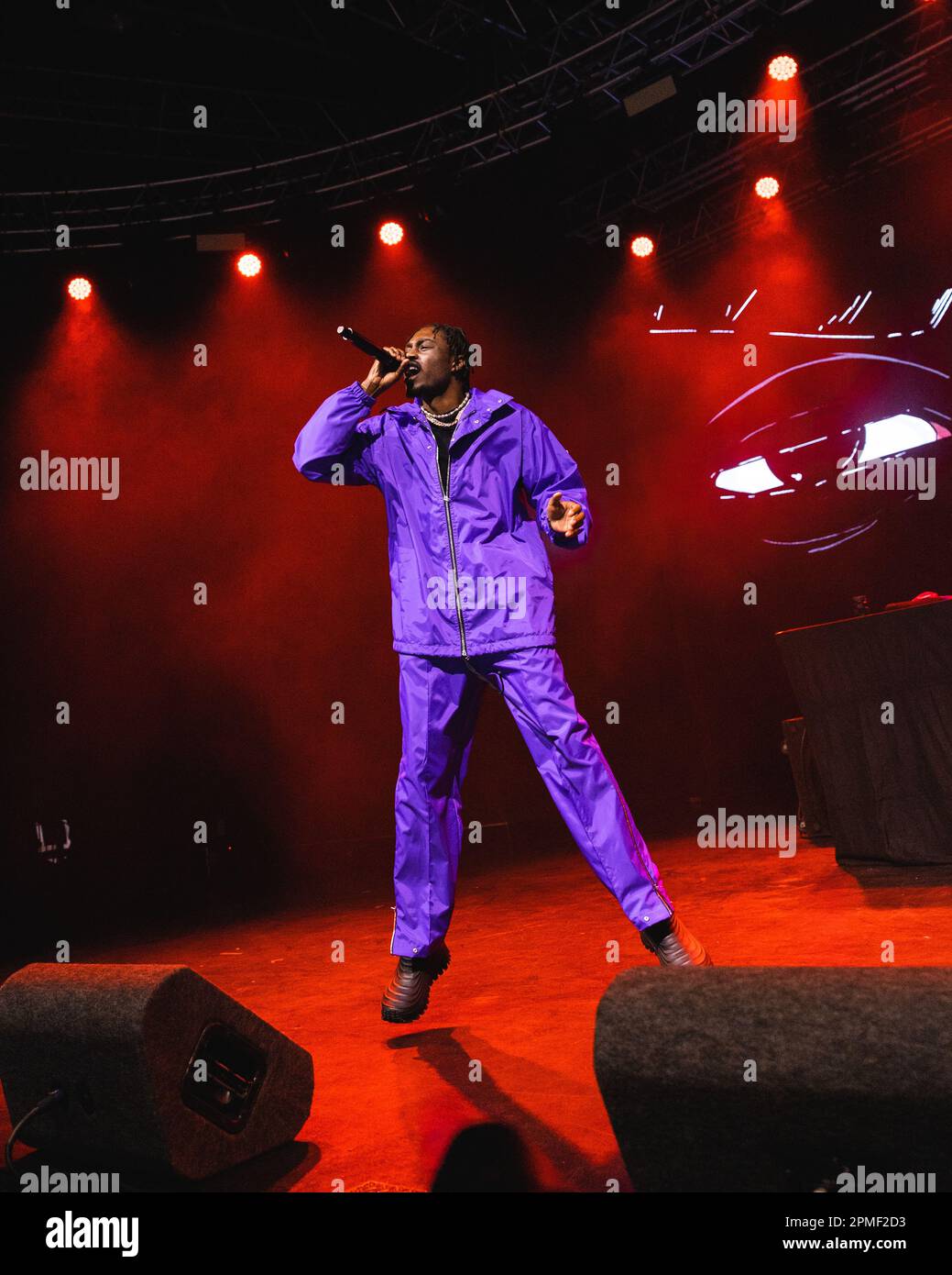 Milan, Italy, 12th Apr 2023. American rapper Lil Tjay performs live at ...