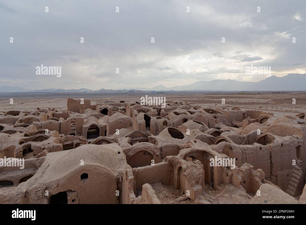 An idyllic landscape featuring the ancient fortress of Sar Yazd in the ...
