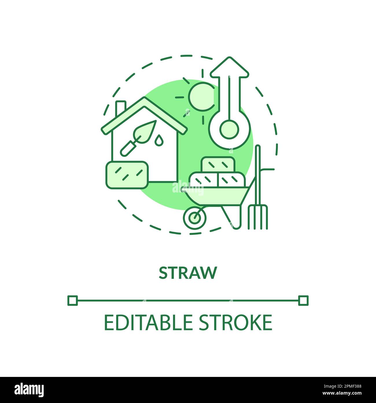 Straw green concept icon Stock Vector Image & Art - Alamy