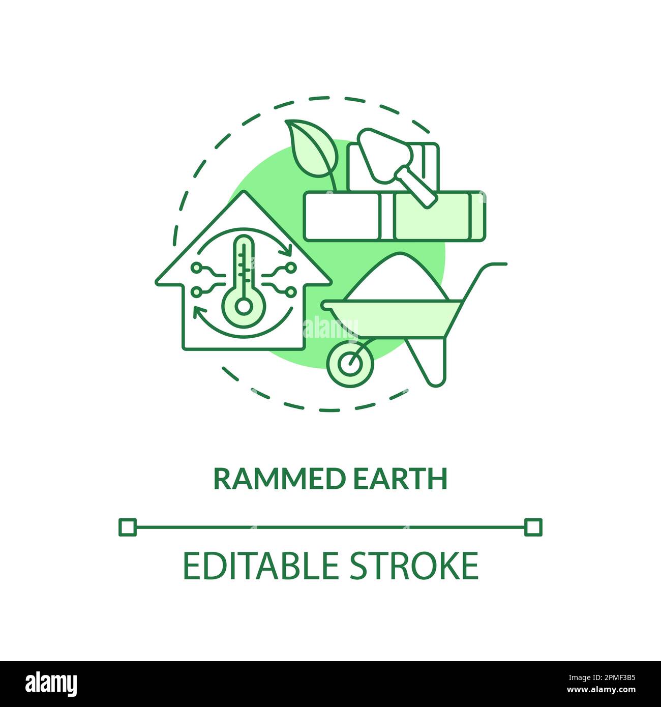 Rammed earth green concept icon Stock Vector Image & Art - Alamy