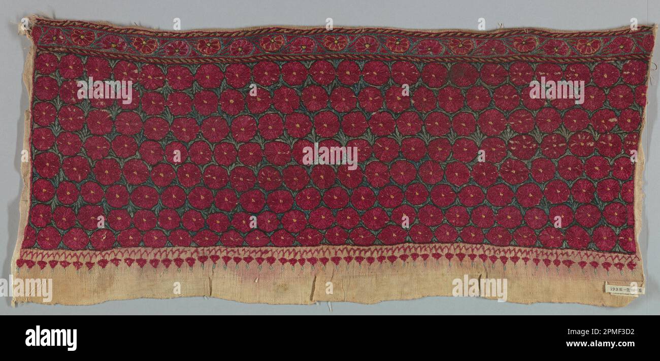 Textile (India); silk on linen Stock Photo - Alamy