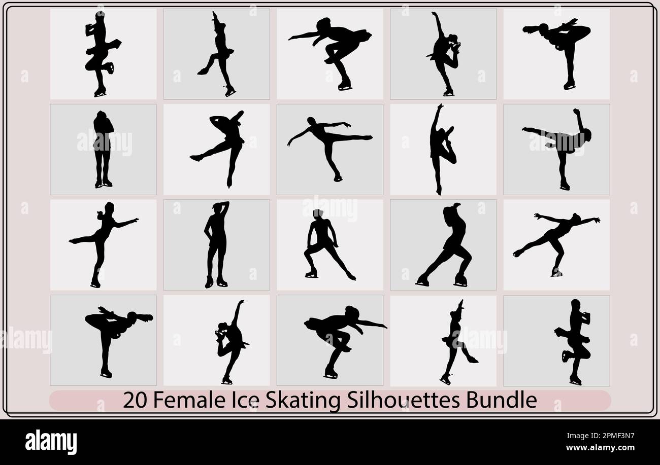Ice Skater Silhouette Jump