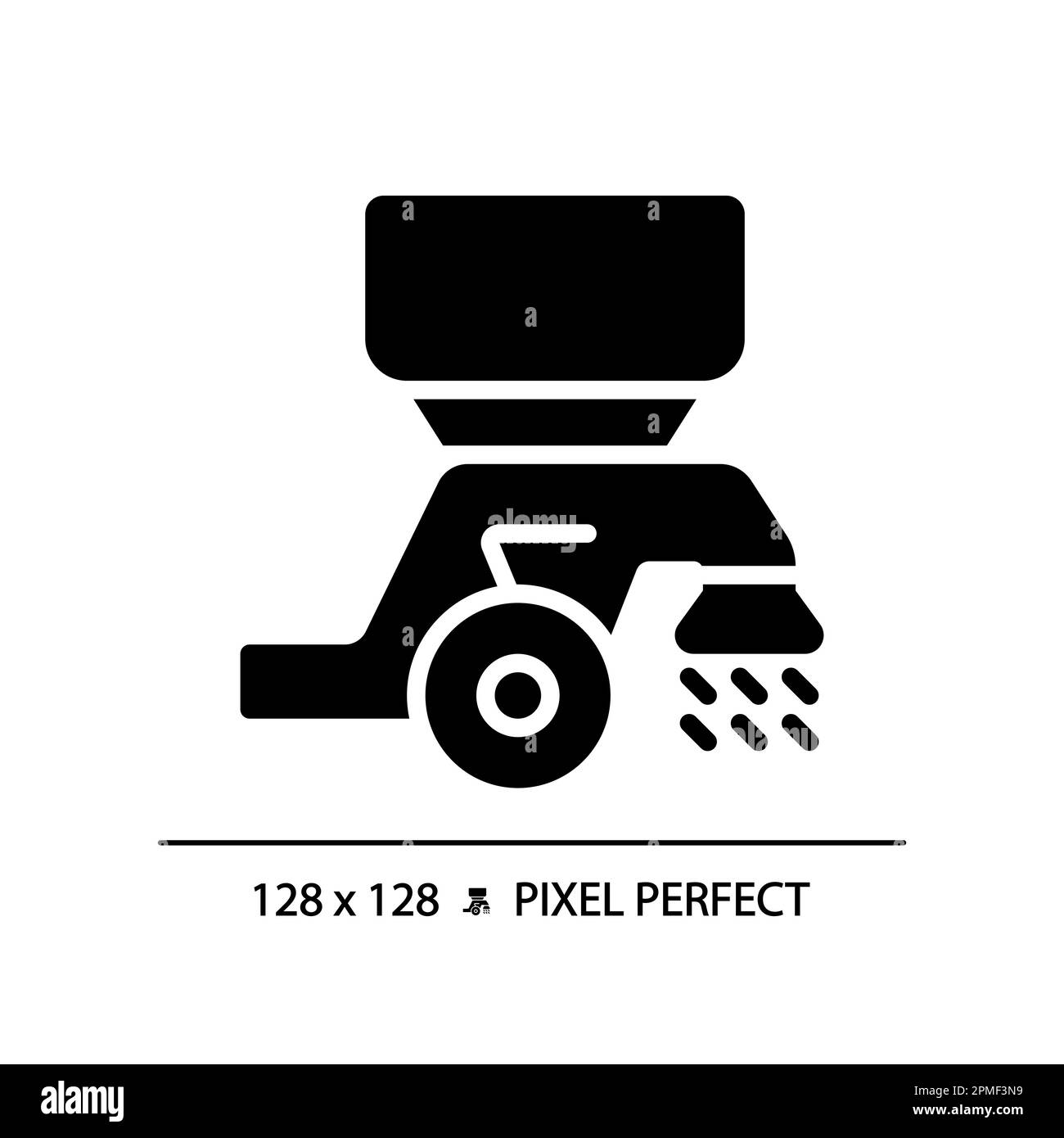 Tractor glyph icon farm Black and White Stock Photos & Images - Alamy