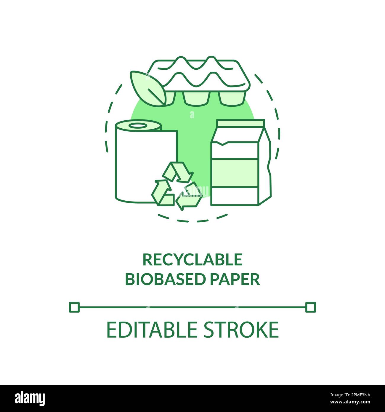 Recyclable biobased paper green concept icon Stock Vector Image & Art ...