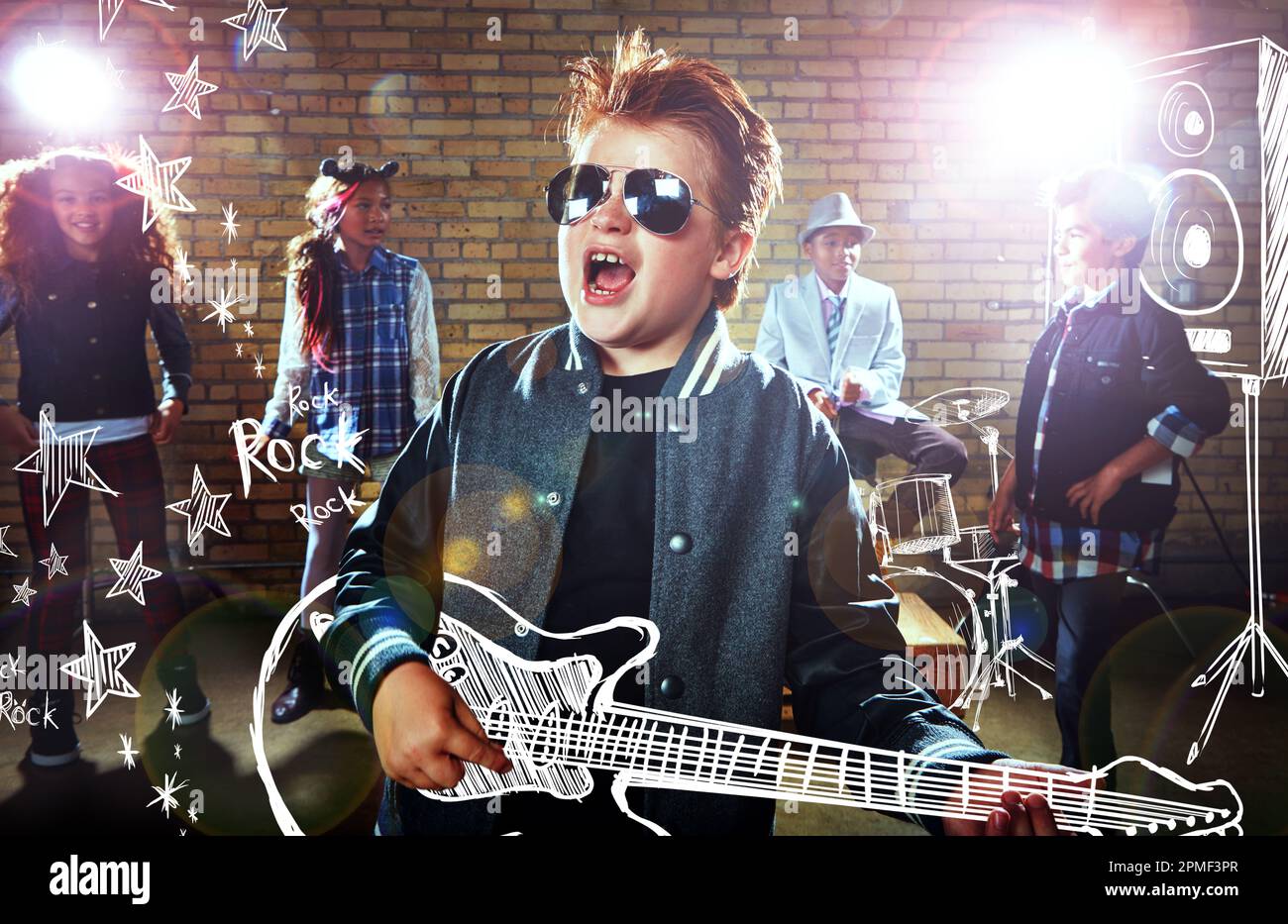 Kids Playing Rock Music