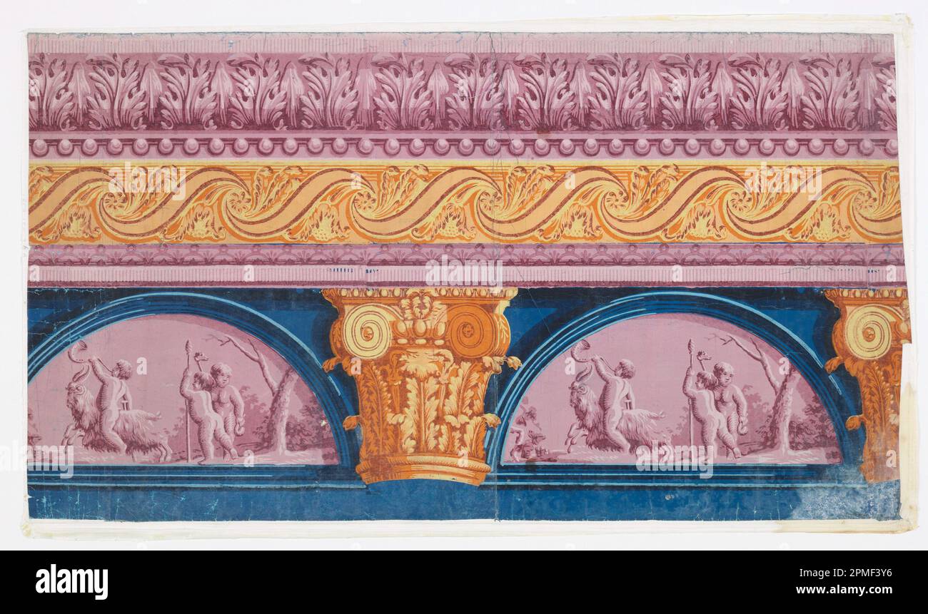 Frieze (France); block-printed on handmade paper; 96 x 53 cm (37 13/16 ...