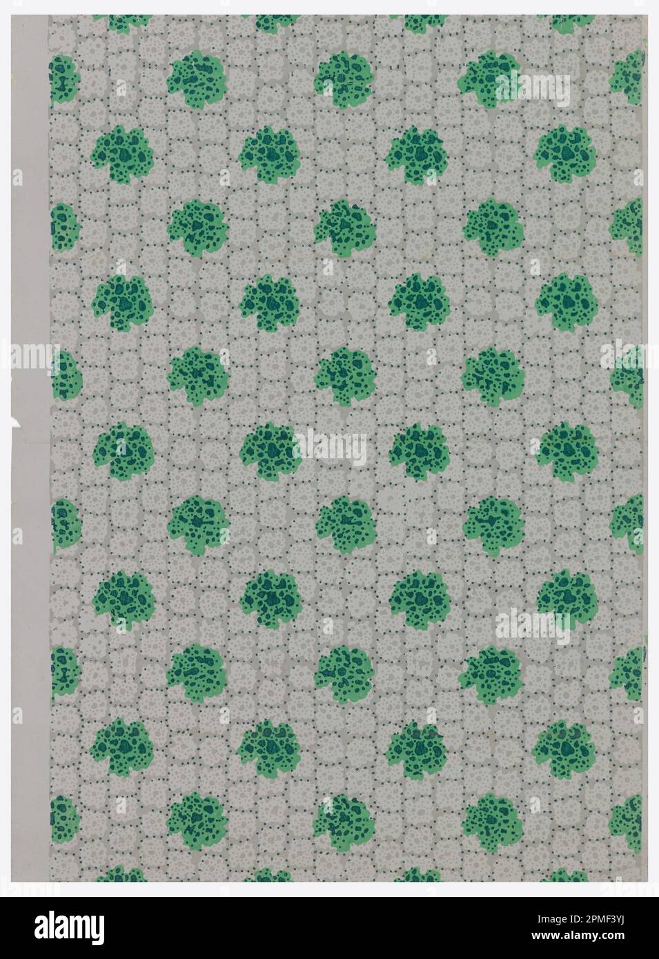 Sidewall (France); block-printed on handmade paper; 88 x 50.5 cm (34 5/ ...