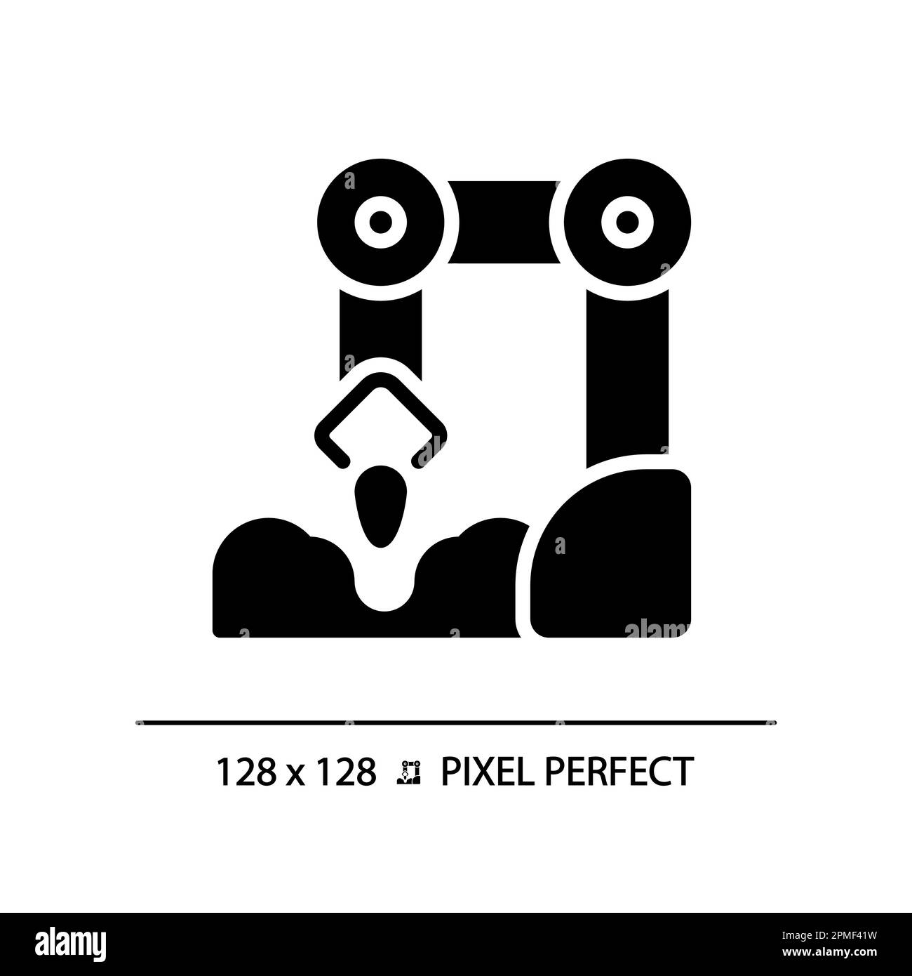 Robot glyph Black and White Stock Photos & Images - Alamy