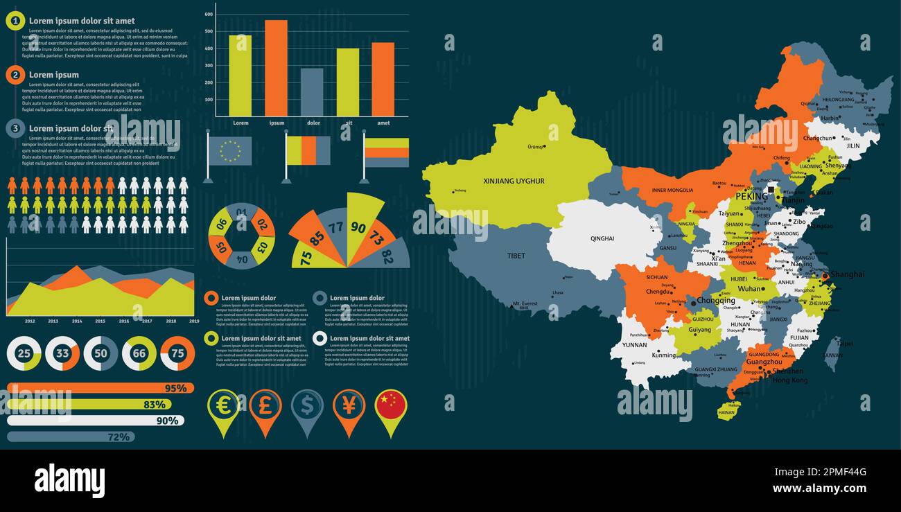 Detailed map china hi-res stock photography and images - Alamy
