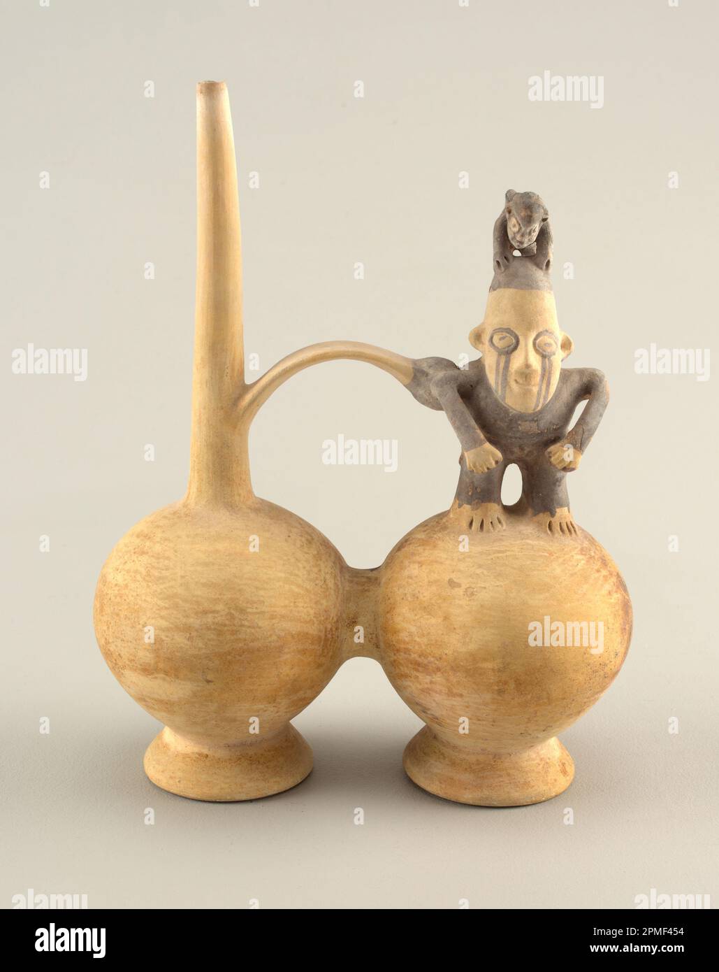 Twin Whistling Pot Vessel; Peru; earthenware, slip Stock Photo - Alamy