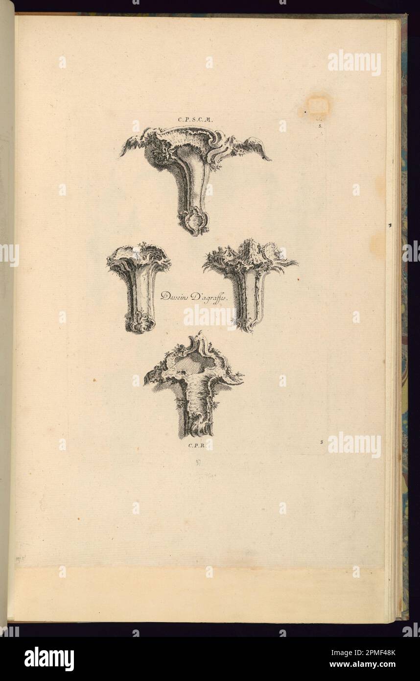 Print, Desseins D'Agraffes; Designed by François de Cuvilliés the Elder ...
