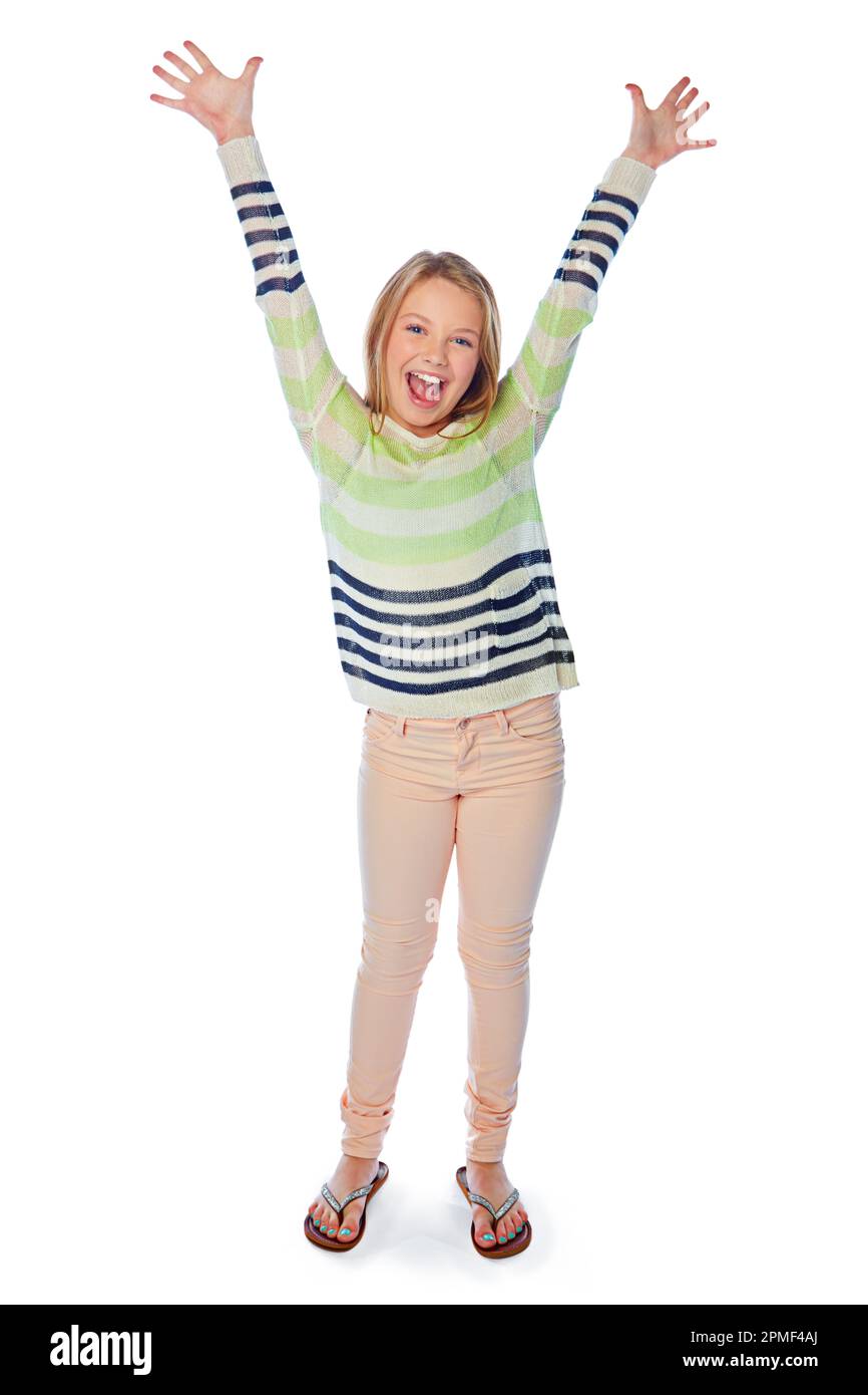 Girls cute cheering female hi-res stock photography and images - Alamy
