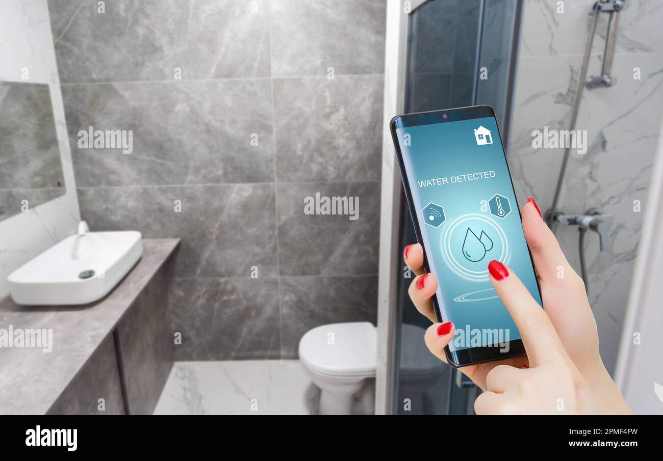 Water leak sensor alert, smart water sensor can automatically shut off ...