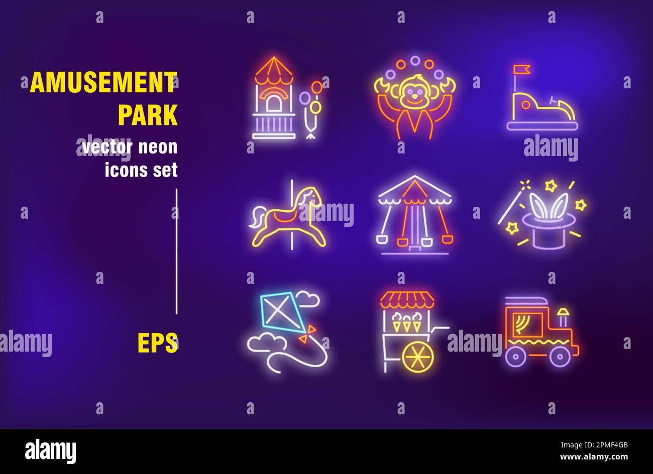 Amusement park set in neon style Stock Vector Image & Art - Alamy Amusement park set in neon style Stock Vector Image & Art - Alamy