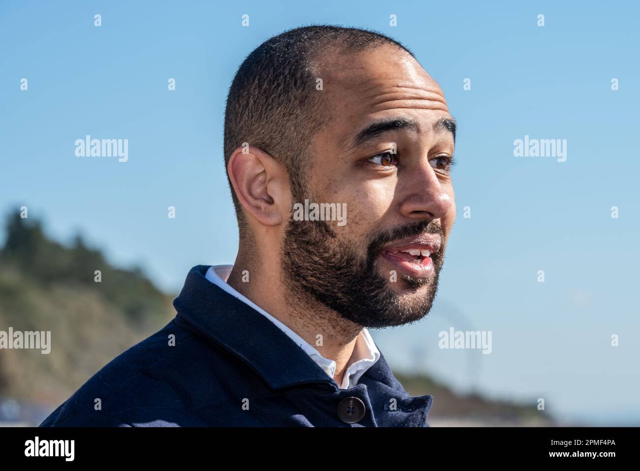 Eastbourne, April 4th 2023: Josh Babarinde, prospective parliamentary ...