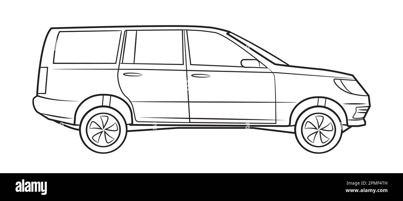 Suv Vector Drawing