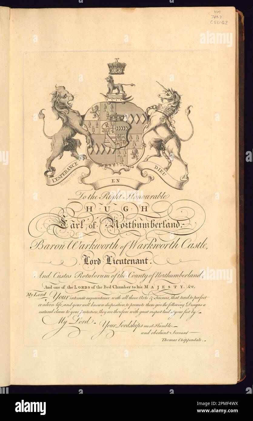 Print, The Gentleman's and Cabinet-Maker's Director; Designed by Thomas ...