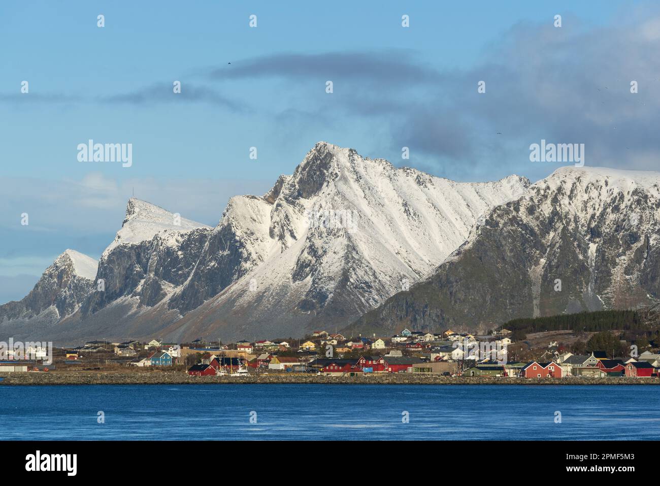 Norway, Nordland County, Lofoten Islands, Ramberg, mountains and ...