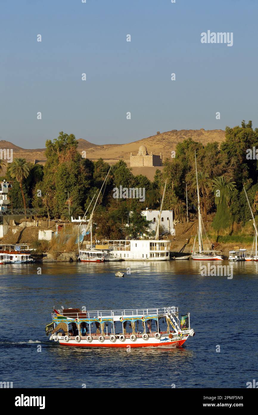 Egypt, Upper Egypt, Nile Valley, Aswan, Elephantine island and Aga Khan ...