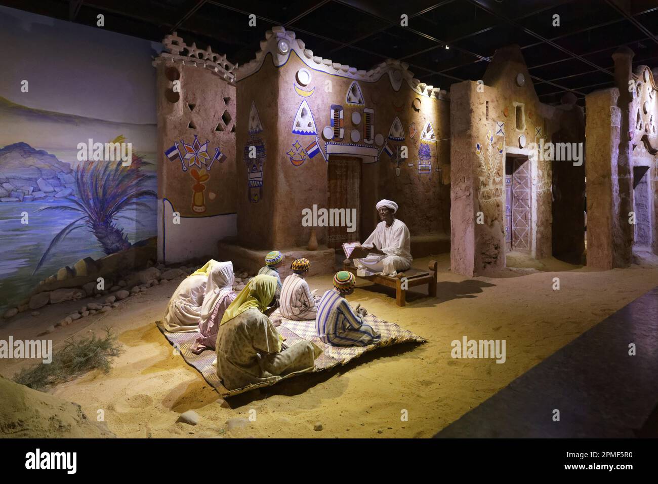 Egypt, Upper Egypt, Nile Valley, Aswan, Nubia Museum, reconstruction ...