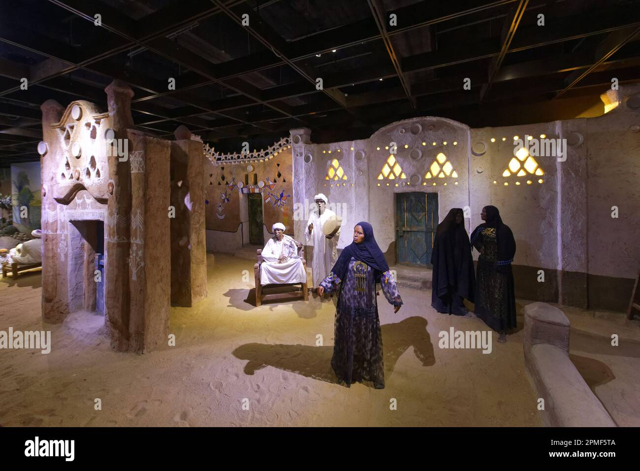 Egypt, Upper Egypt, Nile Valley, Aswan, Nubia Museum, reconstruction ...