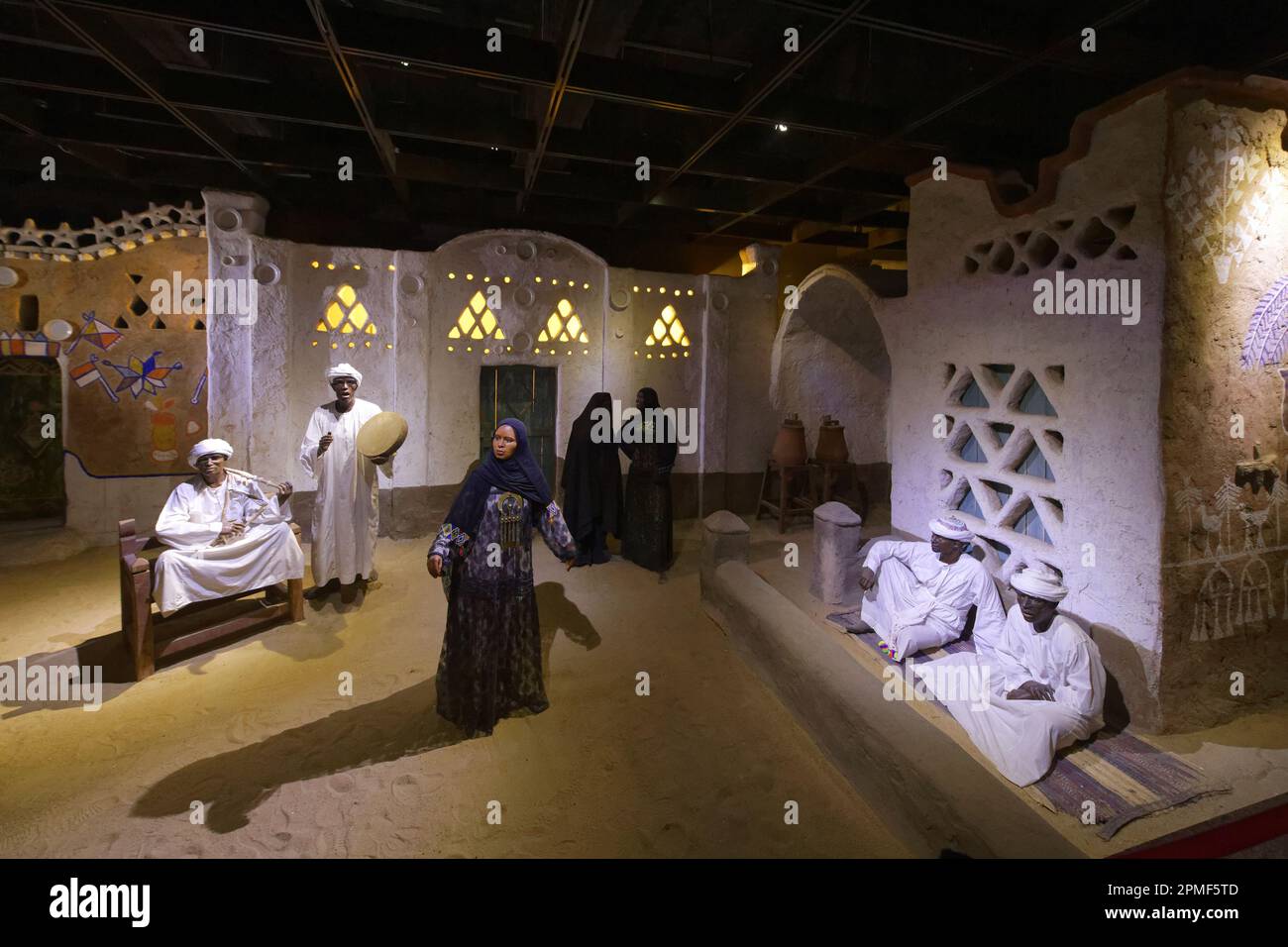 Egypt, Upper Egypt, Nile Valley, Aswan, Nubia Museum, reconstruction ...