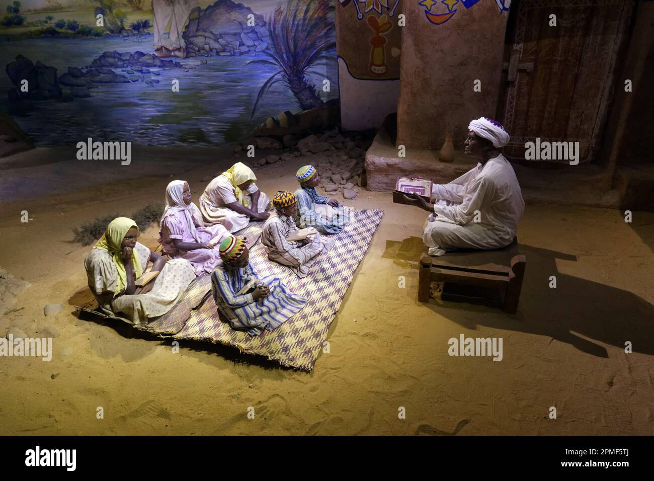 Egypt, Upper Egypt, Nile Valley, Aswan, Nubia Museum, reconstruction ...