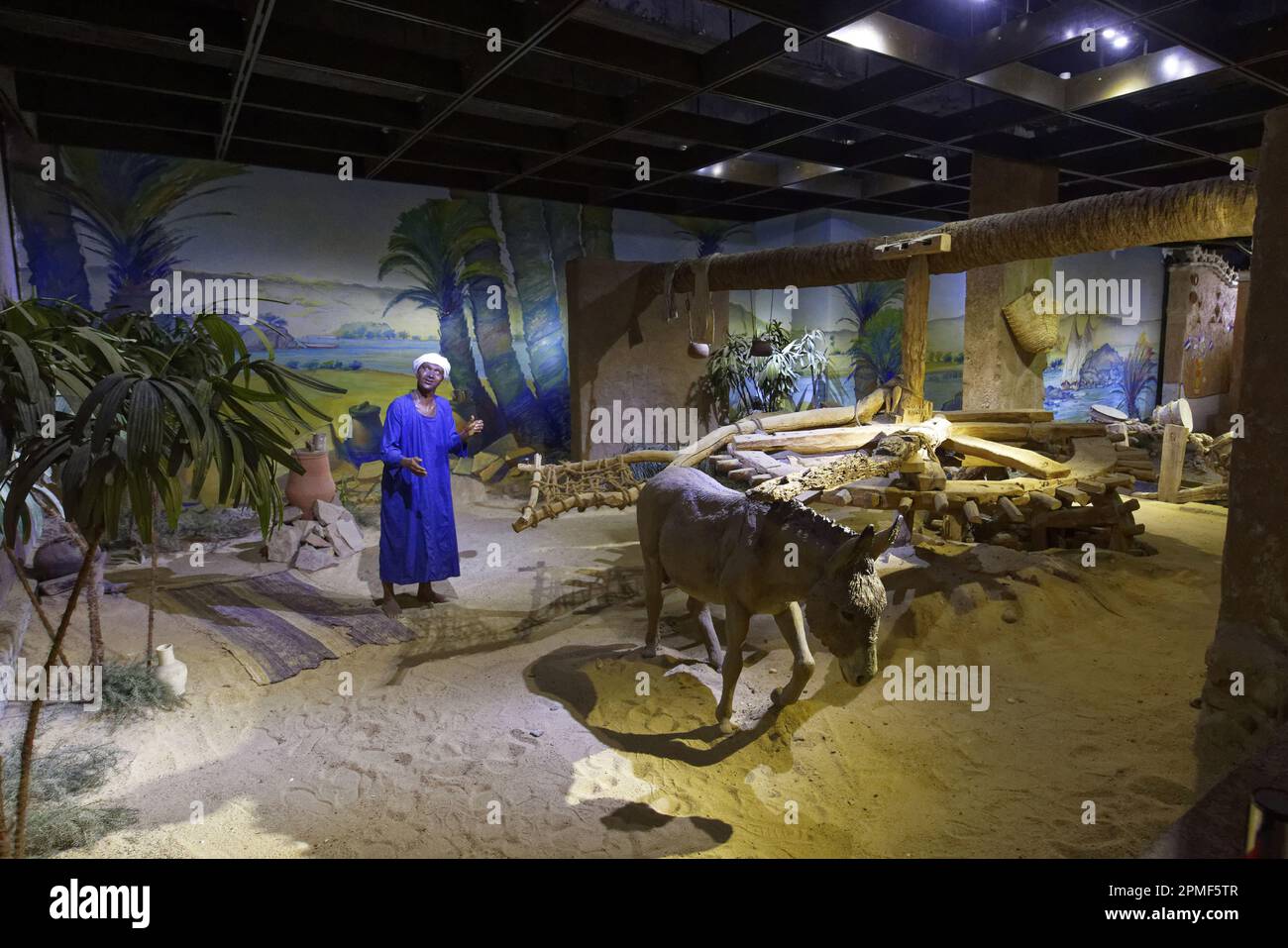 Egypt, Upper Egypt, Nile Valley, Aswan, Nubia Museum, reconstruction ...