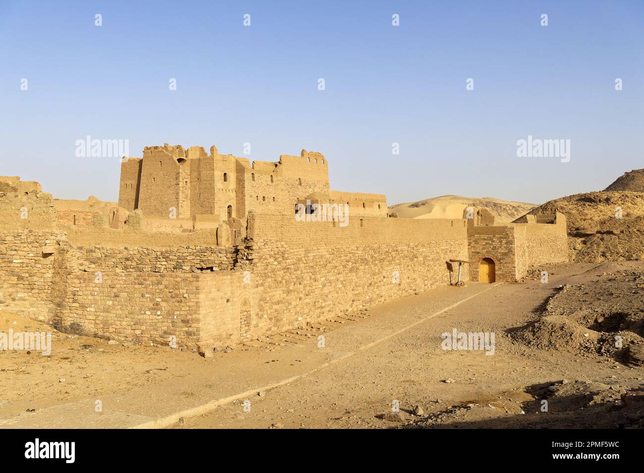 Egypt, Upper Egypt, Nile Valley, Aswan, Saint Simeon Monastery on the ...