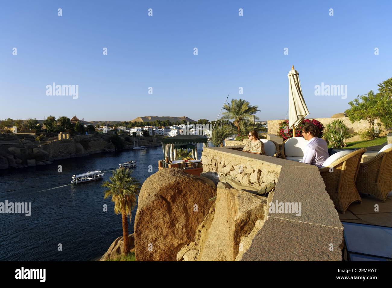 Egypt, Upper Egypt, Nile valley, Aswan, the Sofitel Legend Old Cataract Hotel Stock Photo - Alamy