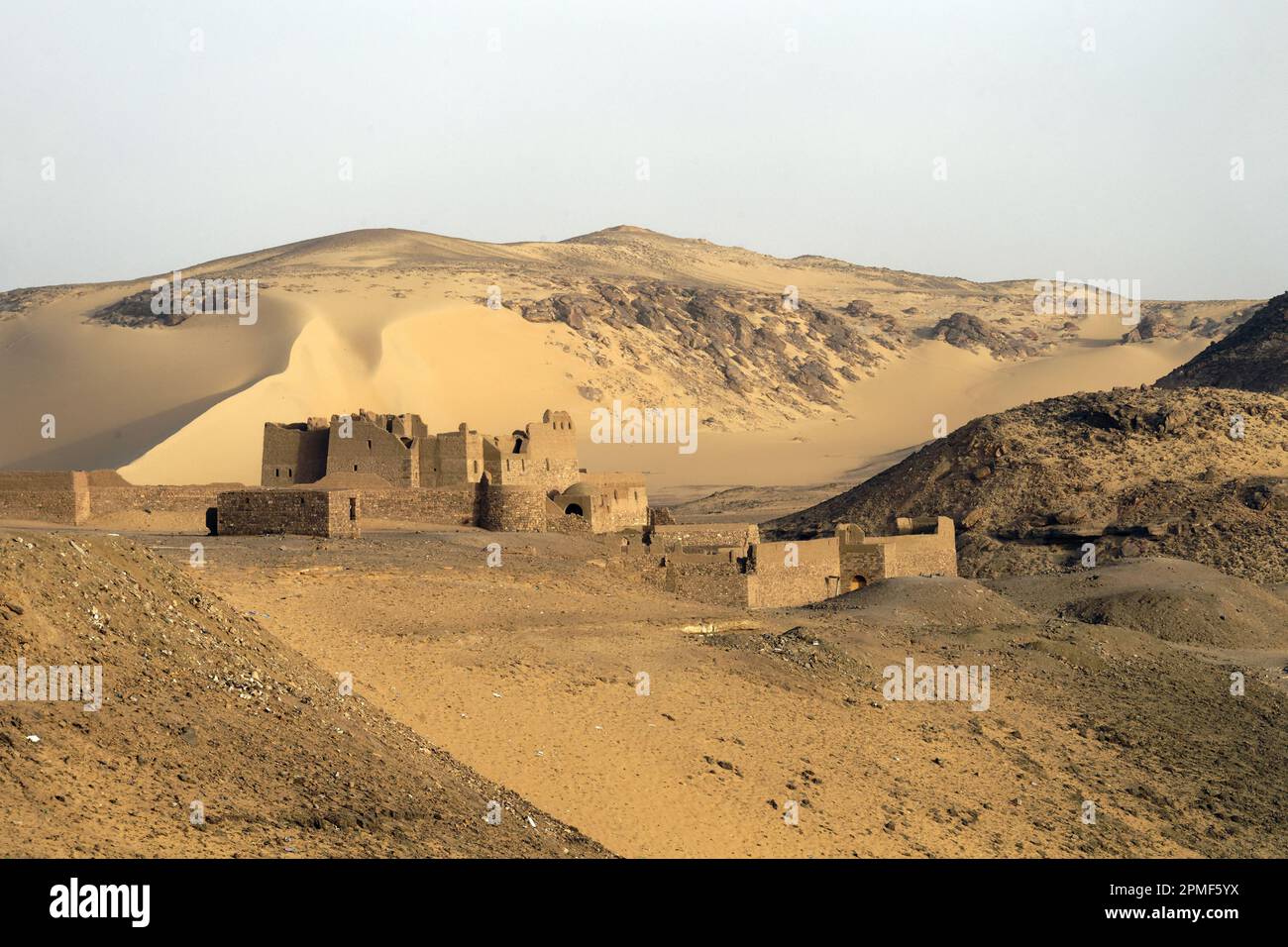 Egypt, Upper Egypt, Nile Valley, Aswan, Saint Simeon Monastery on the ...