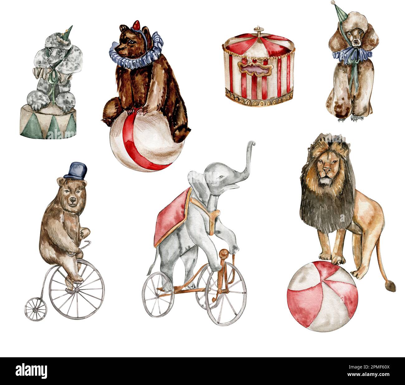 Vintage Circus Animals Clipart