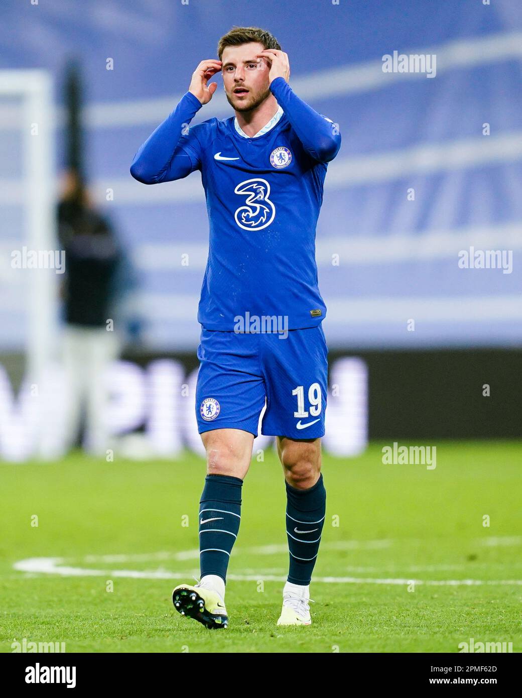Madrid, Spain. 12th Apr, 2023. Mason Mount of Chelsea FC during the ...
