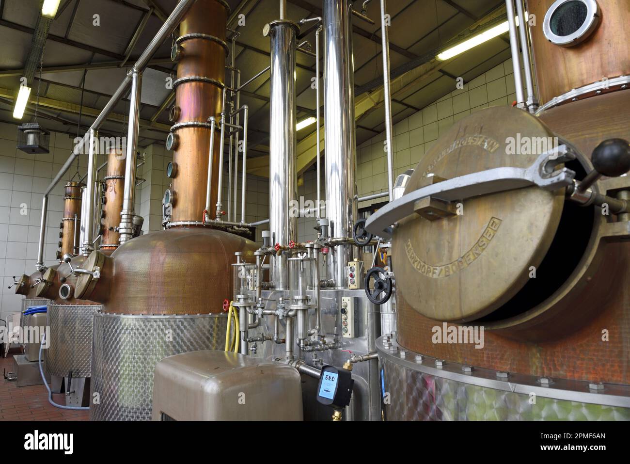 France, Bas Rhin, Dieffenbach au Val, Massenez distillery, stills Stock ...